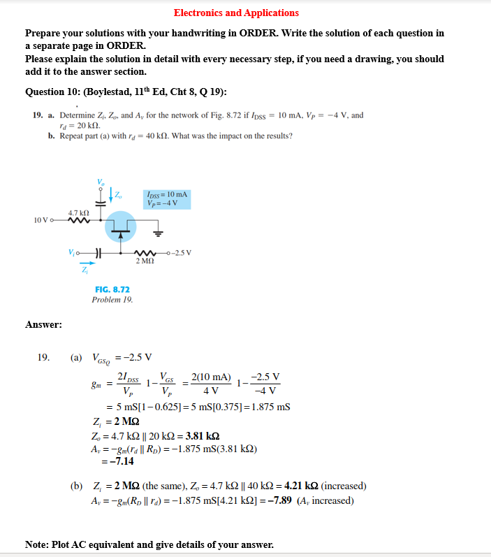 Solved Prepare your solutions with your handwriting in | Chegg.com