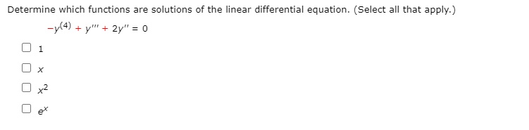 Solved Determine Which Functions Are Solutions Of The Linear