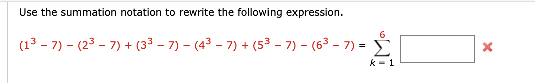 Solved Use the summation notation to rewrite the following | Chegg.com