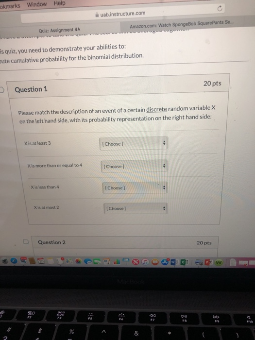 Solved okmarks Window Help uab.instructure.com Watch | Chegg.com