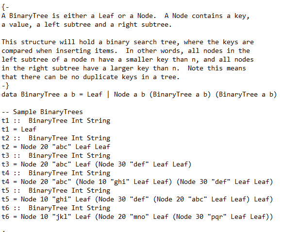 Solved { A Binarytree Is Either A Leaf Or A Node A Node
