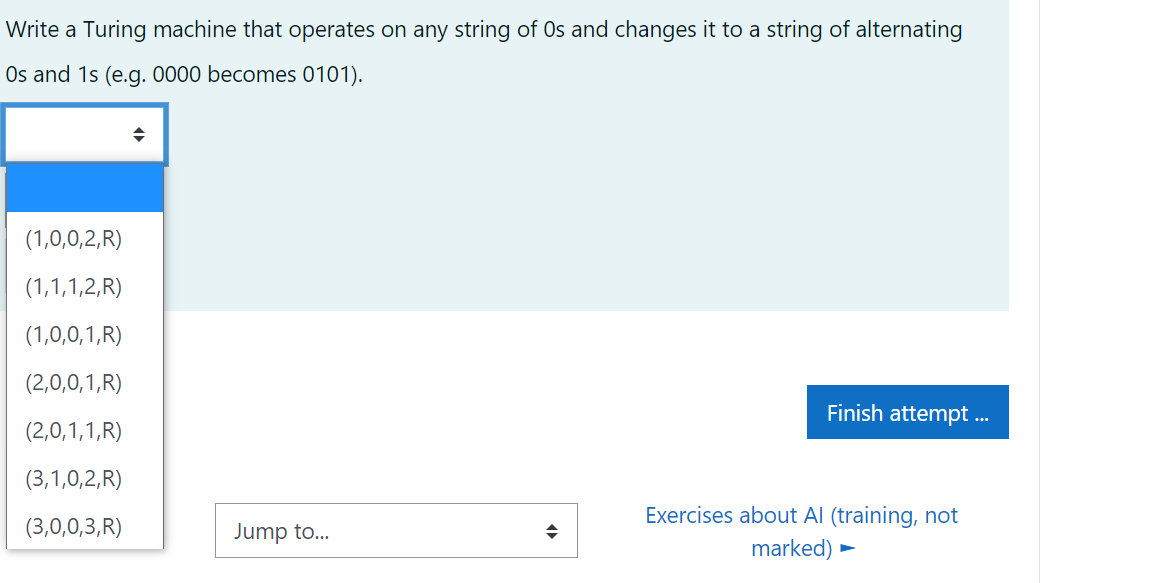 Solved Write a Turing machine that operates on any string of | Chegg.com