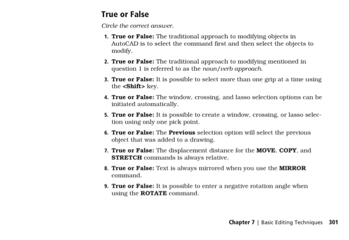 Solved True or False Circle the correct answer 1. True or | Chegg.com