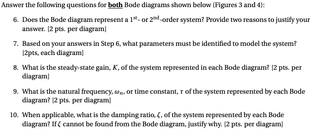 Solved Answer the following questions for both Bode diagrams | Chegg.com