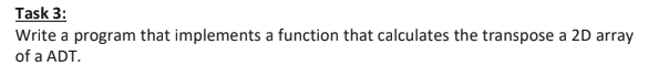 Solved Task 3: Write a program that implements a function | Chegg.com