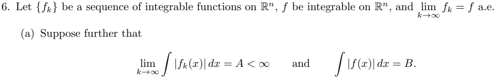 Solved Let {fk} be a sequence of integrable functions on | Chegg.com