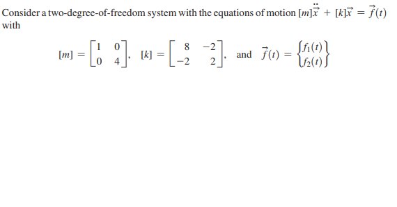 Solved A Derive The Modal Equations For The
