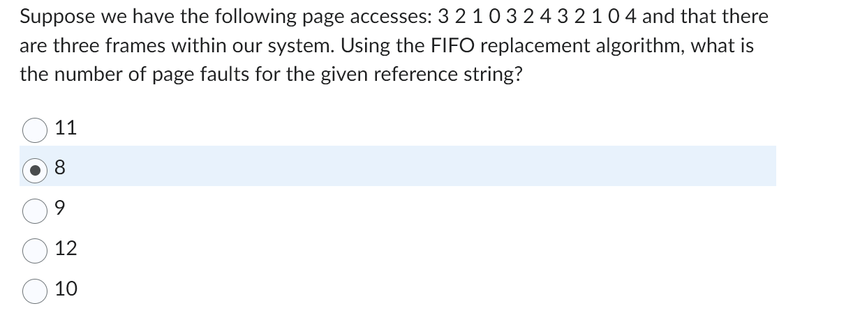 Solved Suppose we have the following page accesses: | Chegg.com