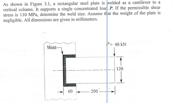 Solved As shown in Figure 3.1, a rectangular steel plate is | Chegg.com