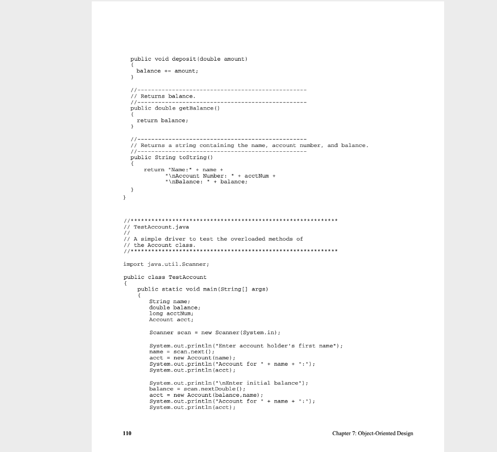 Solved A Flexible Account Class File Account Java Contains A