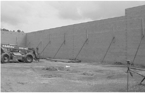 Solved The masonry wall in the photo is 12 feet high. The | Chegg.com