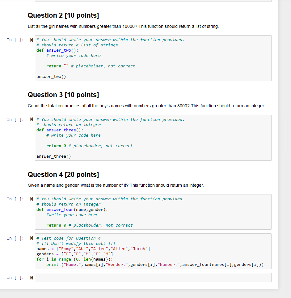 Solved Question 2 [10 points] List all the girl names with | Chegg.com