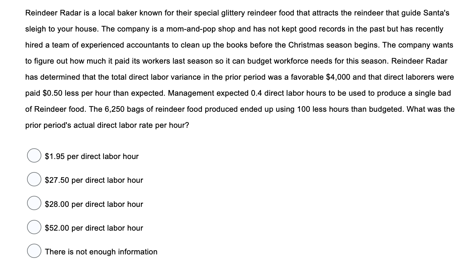 Solved Reindeer Radar is a local baker known for their | Chegg.com