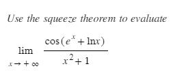 Solved Use the squeeze theorem to evaluate | Chegg.com