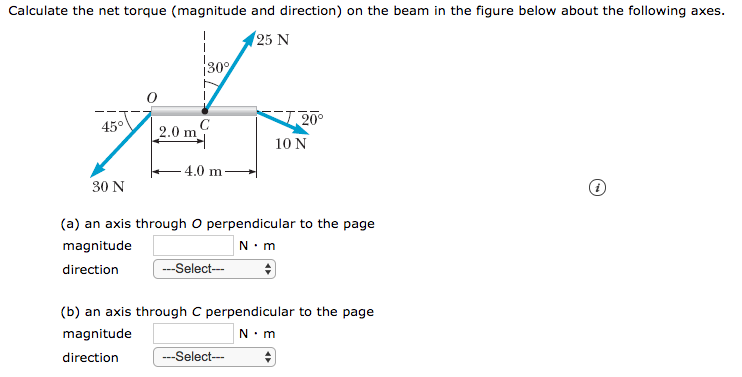 Solved Calculate the net torque (magnitude and direction) on | Chegg.com Solved Calculate the net torque (magnitude and direction) on | Chegg.com