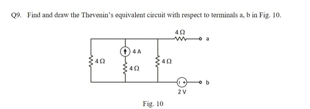 Solved 29. Find and draw the Thevenin's equivalent circuit | Chegg.com