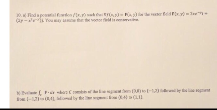 Solved Find a potential function f (x, y) such that Delta f | Chegg.com