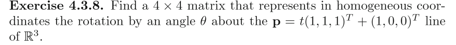 Exercise 4.3.8. Find a 4 x 4 matrix that represents | Chegg.com