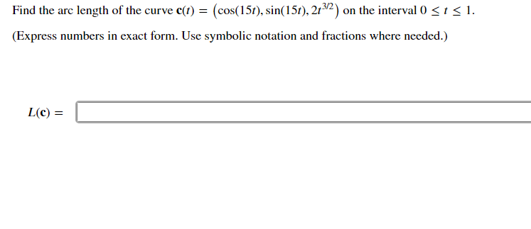 Solved Find the arc length of the curve | Chegg.com