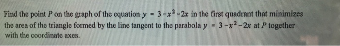 Solved Find the point P on the graph of the equation y = 3 - | Chegg.com