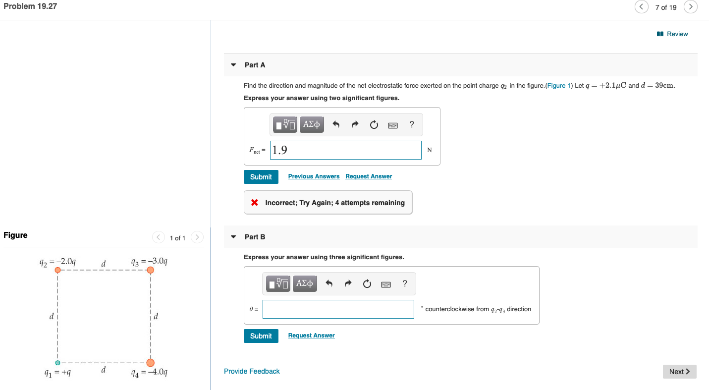 Solved Problem 19.27 7 of 19 Review Part A Find the | Chegg.com