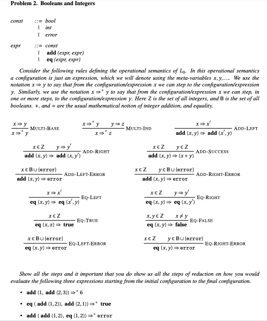 Solved Problem 2. Booleans and Integers const bool Tint | Chegg.com