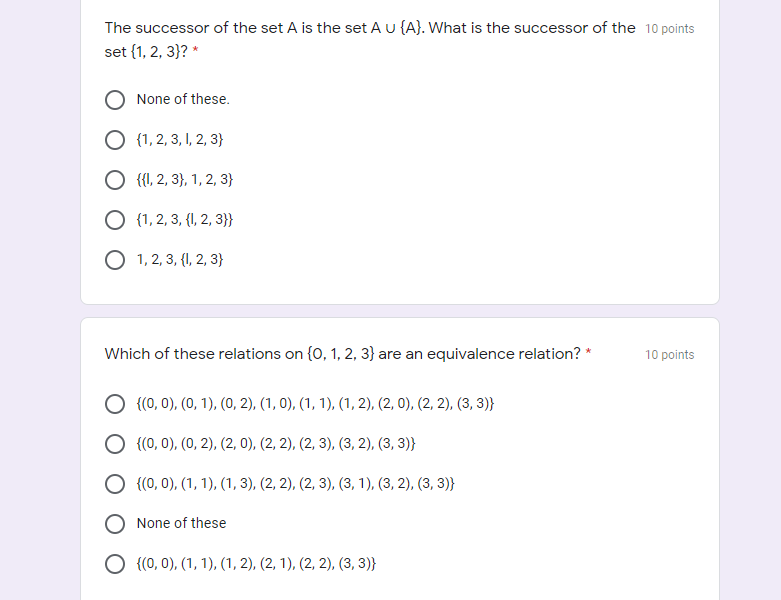 Solved The successor of the set A is the set A U{A}. What is | Chegg.com