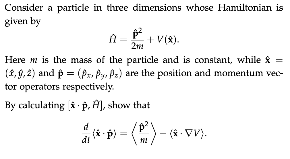 Consider a particle in three dimensions whose | Chegg.com