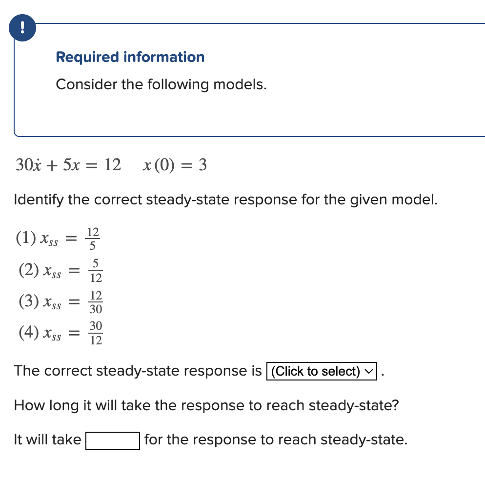Required information Consider the following models. | Chegg.com