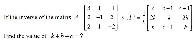 Solved inverse of the matrix A=⎣⎡3221−11−12−2⎦⎤ is | Chegg.com