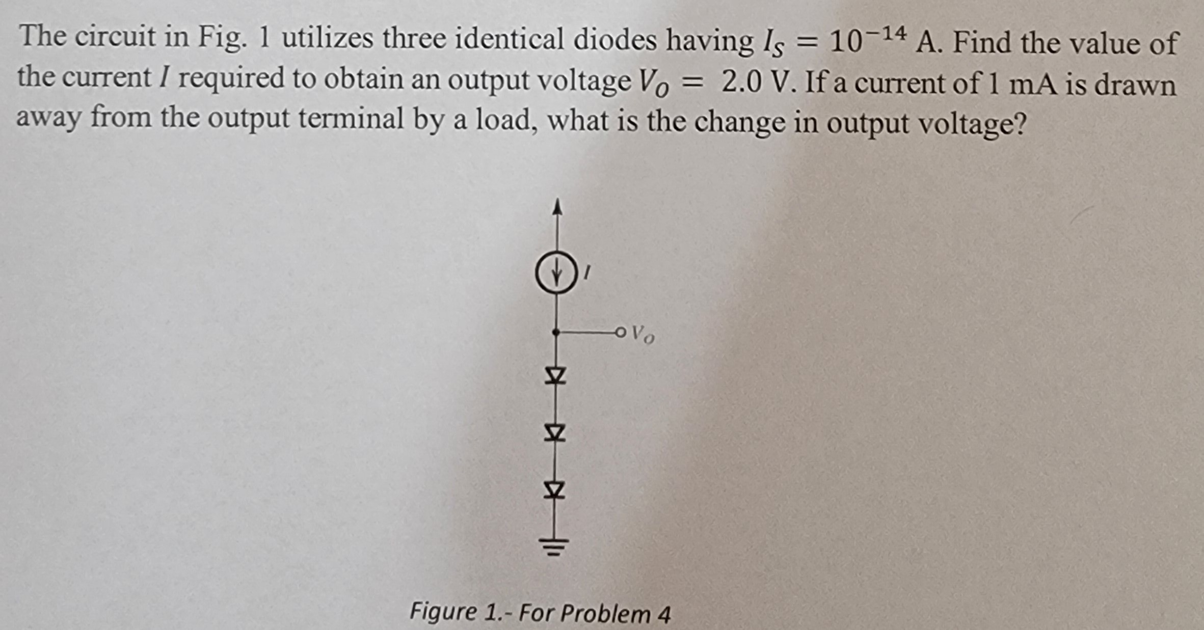 Solved The circuit in Fig. 1 utilizes three identical diodes | Chegg.com