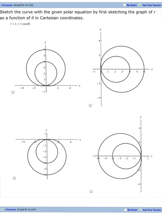 Solved 10 points SCalcET8 10.3039. My Notes Ask Your Teacher | Chegg.com