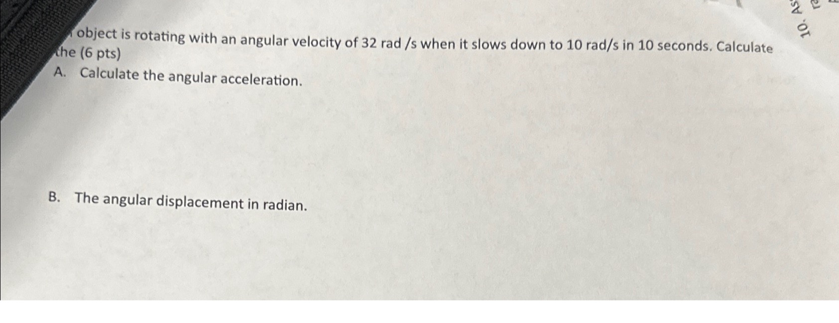 Solved An object is rotating with an angular velocity of | Chegg.com