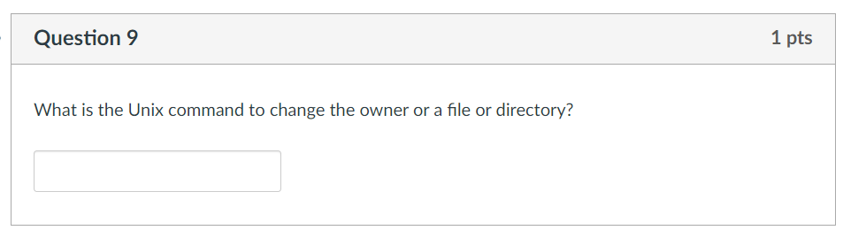 Solved What is the Unix command to change the owner or a | Chegg.com