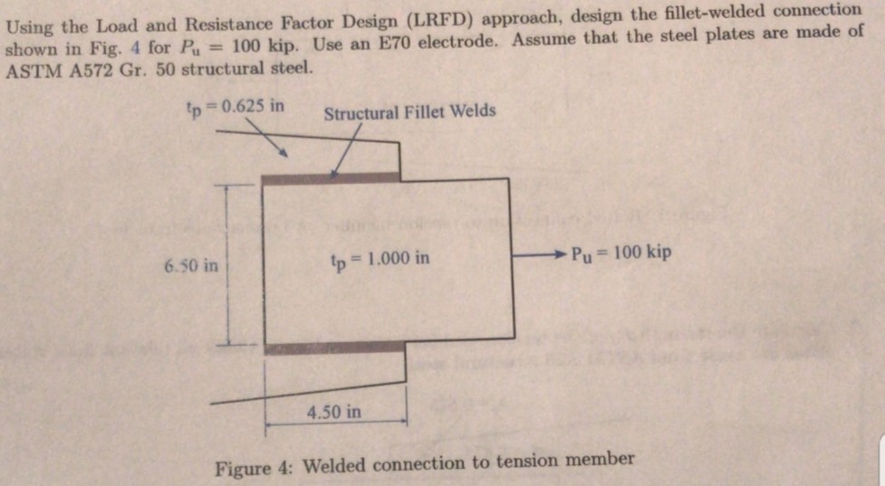 Solved Using the Load and Resistance factor Design (LRFD) | Chegg.com