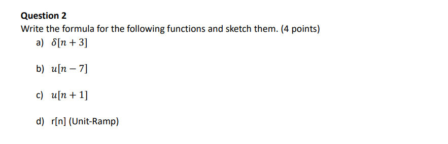 Solved Question 2 Write the formula for the following | Chegg.com