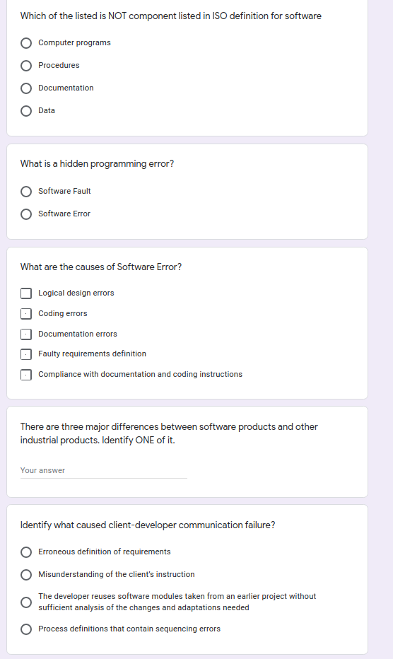 Solved Which of the listed is NOT component listed in ISO | Chegg.com