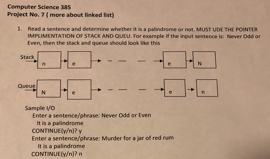 Solved Computer Science 385 Project No. 7 ( more about | Chegg.com
