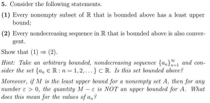 Solved 5. Consider the following statements. (1) Every | Chegg.com