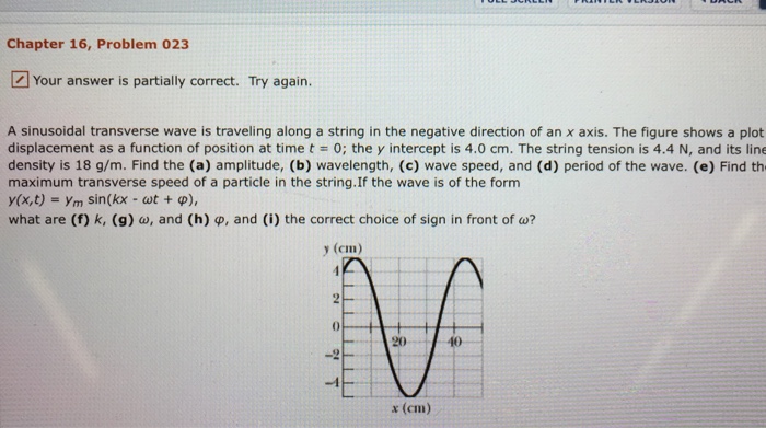 Solved Chapter 16, Problem 023 l Your answer is partially | Chegg.com