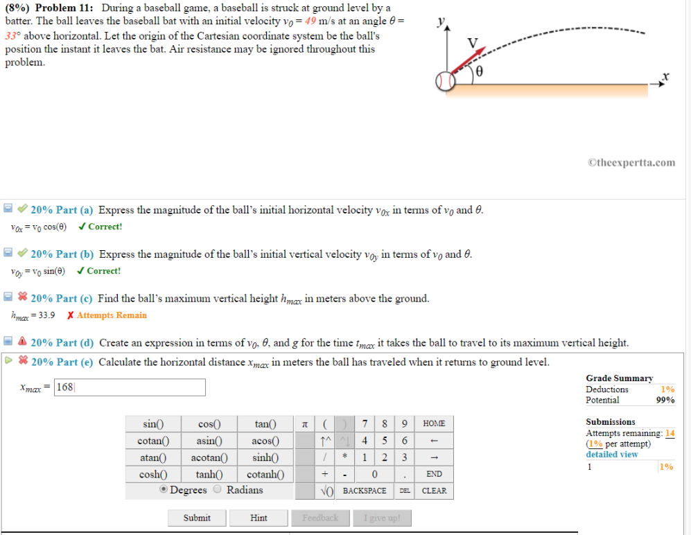 Solved (8%) Problem 1: When you dop an object, it | Chegg.com