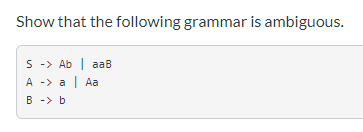 Solved Find an unambiguous grammar for the language defined | Chegg.com