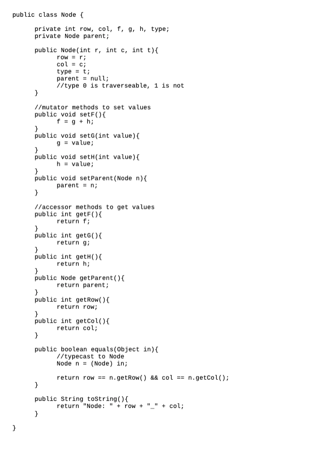 Instructions Write a program that implements the A | Chegg.com