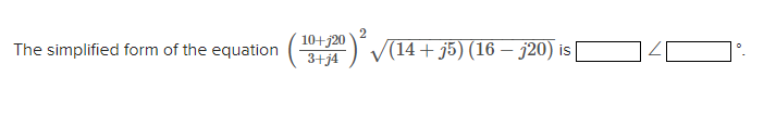 Solved The simplified form of the equation | Chegg.com