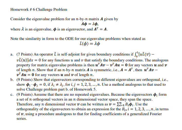 Solved Homework # 6 Challenge Problem Consider the | Chegg.com