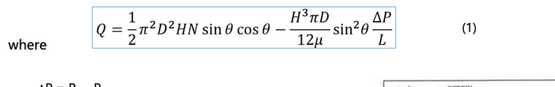 Solved Screw-Die Curves γ˙ref=HV=HπDN D=90 mm, th | Chegg.com