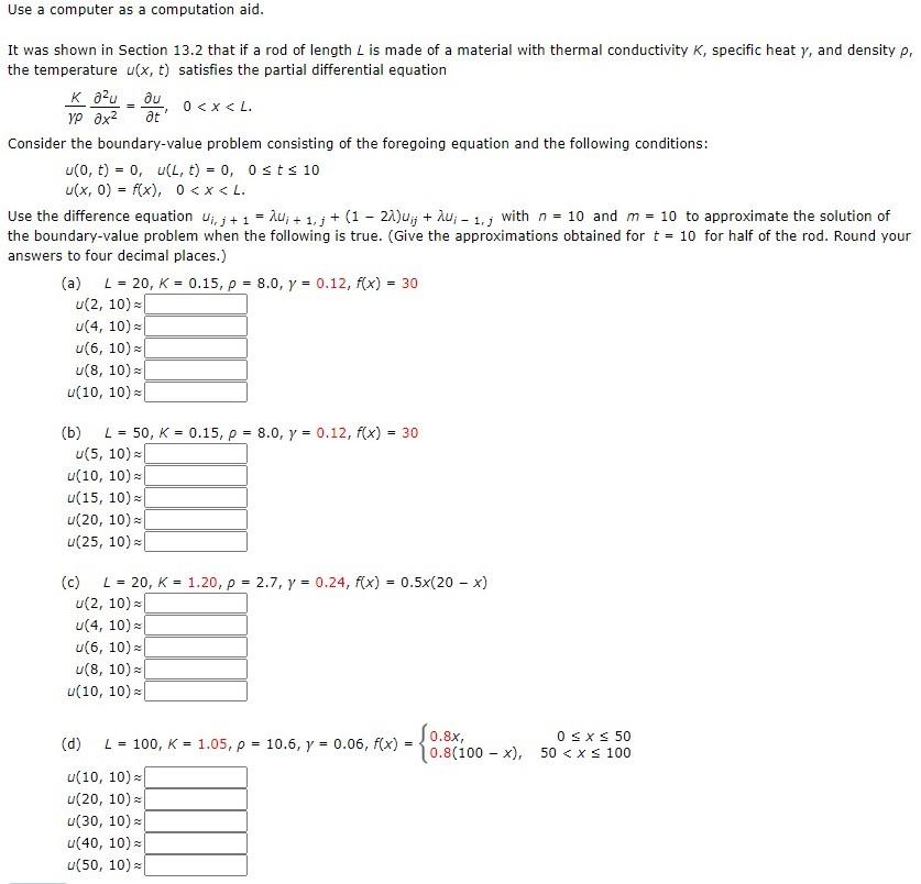 Use a computer as a computation aid. It was shown in | Chegg.com