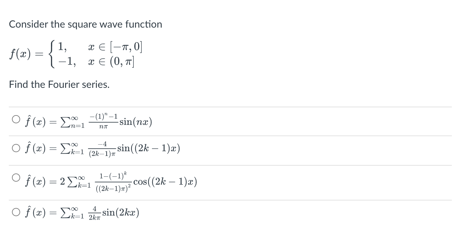 Consider the square wave function | Chegg.com