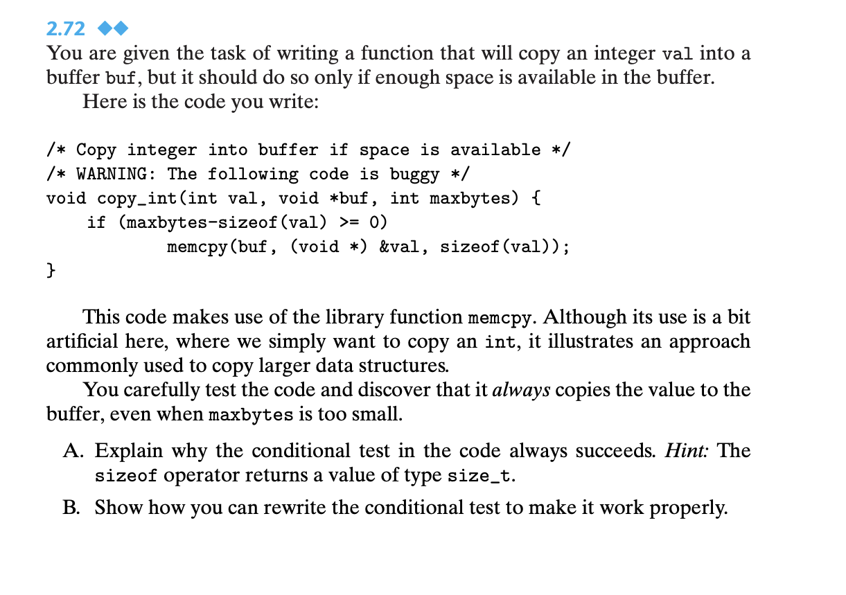 Solved 2.72 You are given the task of writing a function | Chegg.com