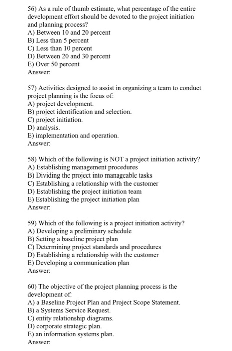 Solved 56) As a rule of thumb estimate, what percentage of | Chegg.com